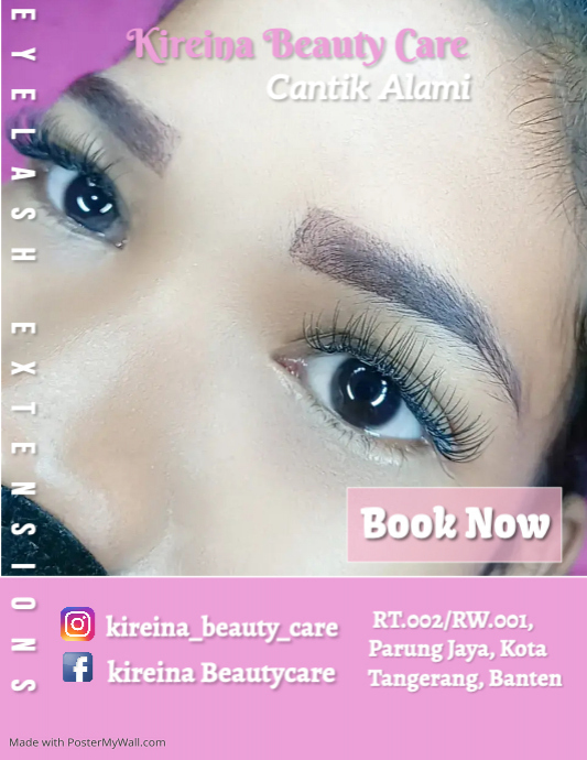 Copy of Salinan Colorblock Eye Lash Extension Flyer Ad | PosterMyWall