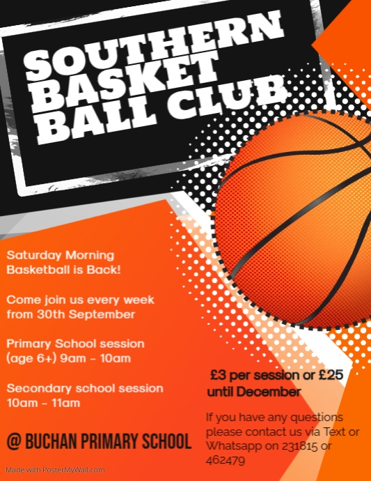 Basketball Tryouts Flyer Poster Template | PosterMyWall