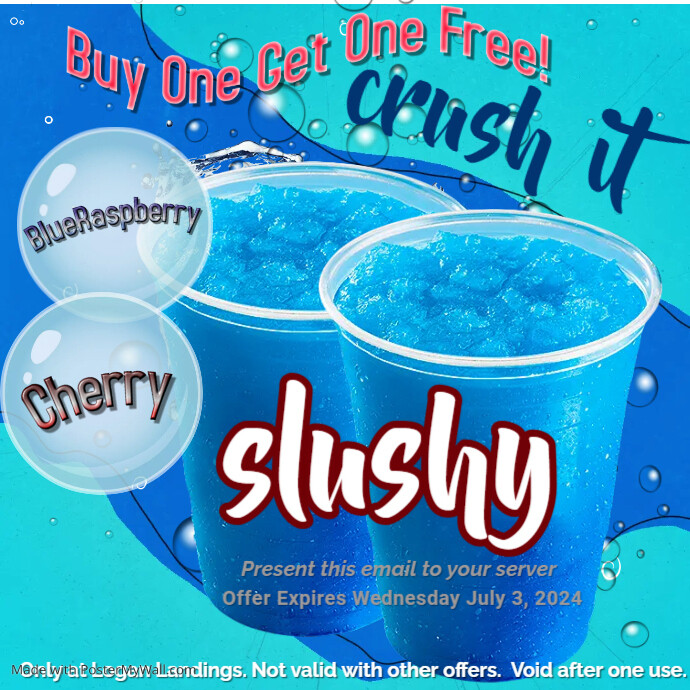 Summers Drink Blue Lagoon Mint Slush | PosterMyWall