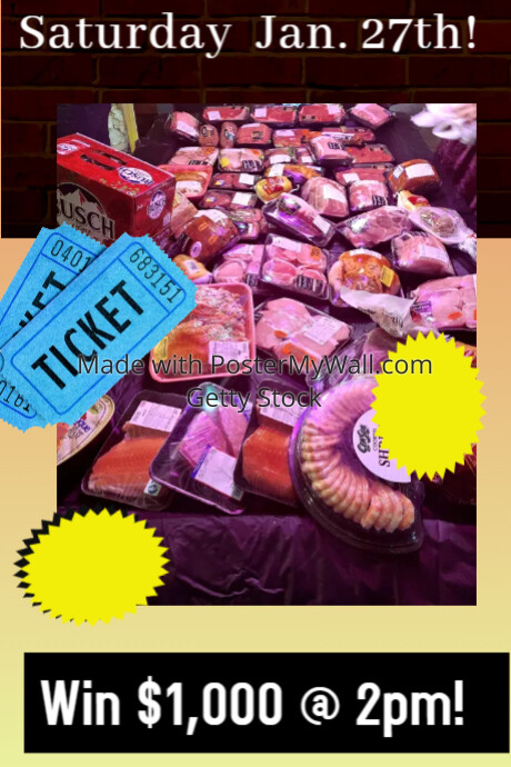 Copy of Meat Raffles Poster | PosterMyWall