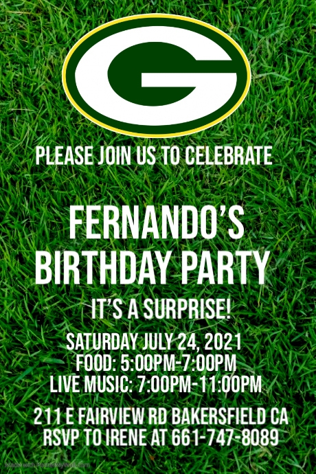 Copy of Template sports football green bay packers | PosterMyWall