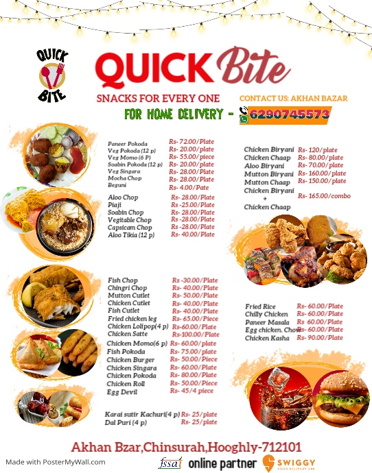 Copy of Tres Kitchen Long Menu List | PosterMyWall