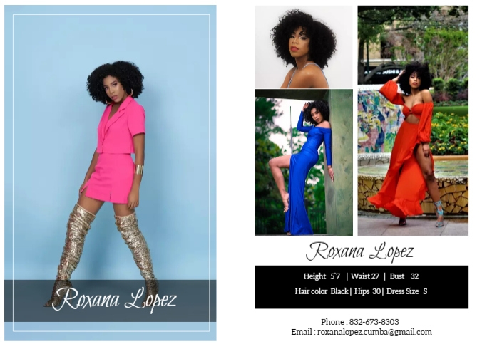 Copy of Modeling Comp card | PosterMyWall