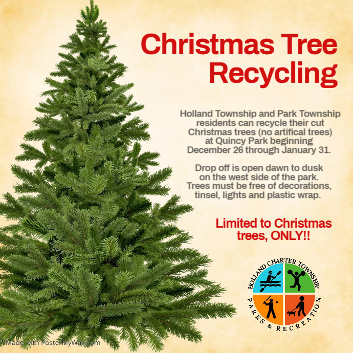Christmas Tree Recycle Tag Post Template | PosterMyWall