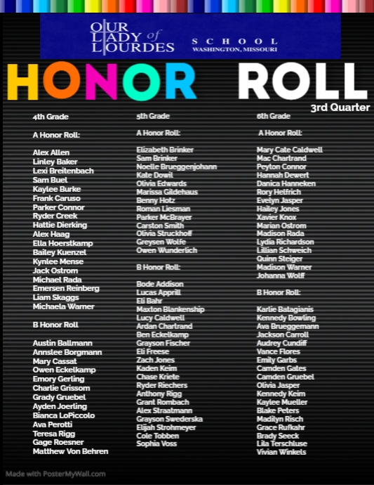 Honor Roll (1) | PosterMyWall
