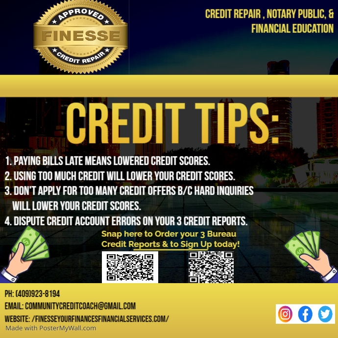 credit tips flyer | PosterMyWall