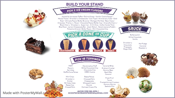 Ice Cream Menu Display Template | PosterMyWall