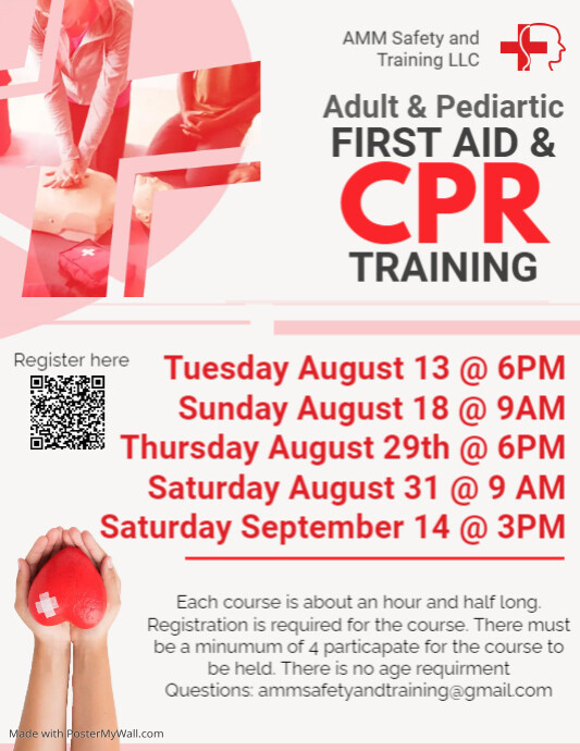 First Aid & CPR Training Flyer | PosterMyWall
