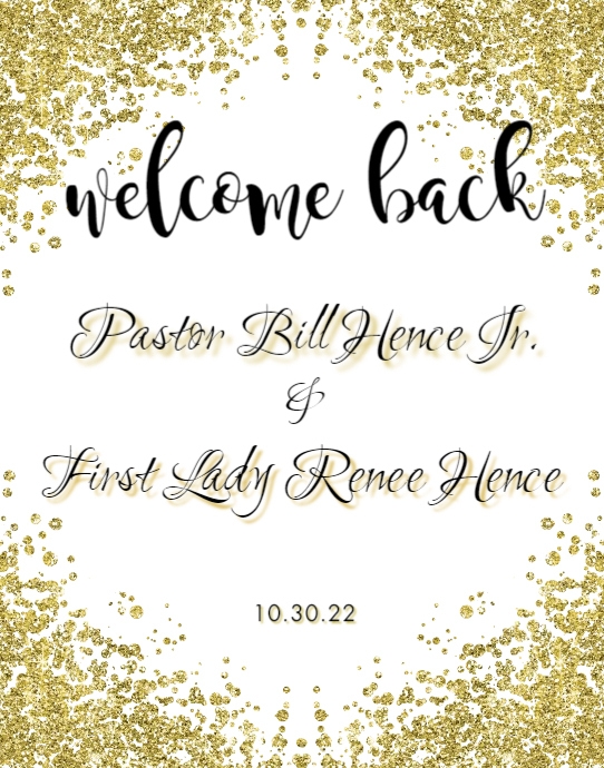 Gold Glitter Wedding Welcome Sign | PosterMyWall