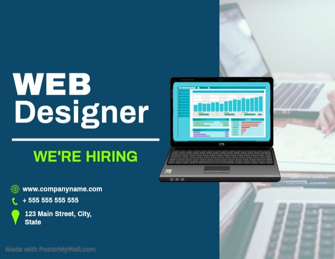 Copy of Web designer hiring flyer | PosterMyWall