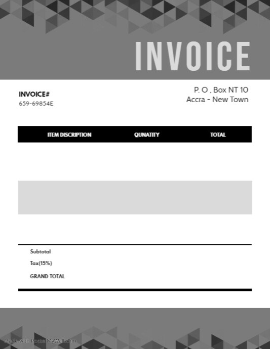 Invoice | PosterMyWall