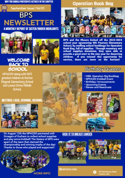 2nd Page BPS Newsletter | PosterMyWall