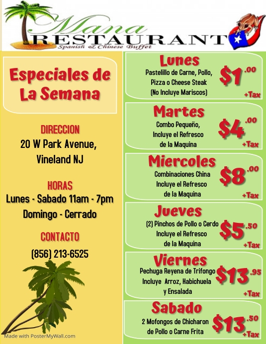 Copy of menus/Dominican Republic/latino/hispano/food | PosterMyWall