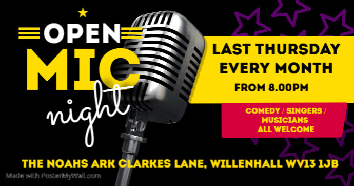 NEW OPEN MIC NIGHT BANNER | PosterMyWall