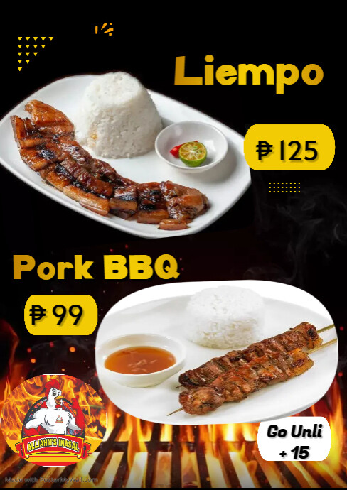 Roasted Chicken Menu (2) | PosterMyWall