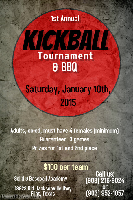 Kickball Tournament | PosterMyWall