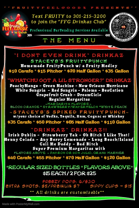 4x6 Menu Design- Back | PosterMyWall