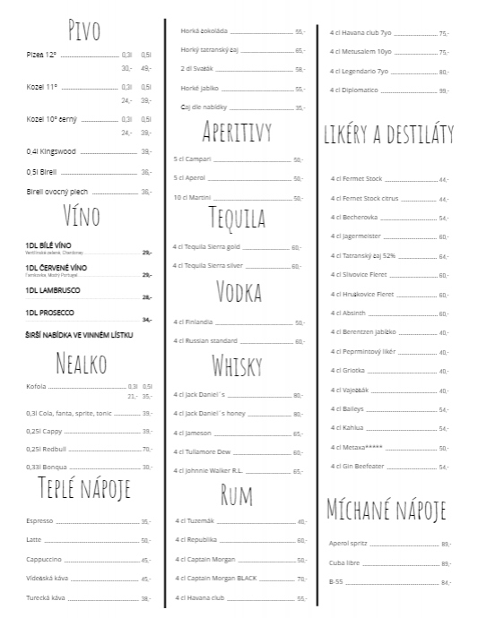 Menu CZE | PosterMyWall