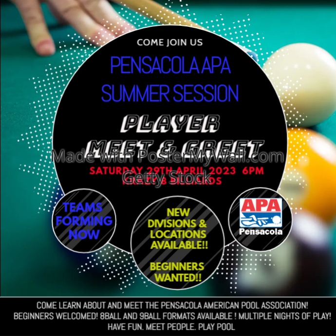 Pool Tournament Video Poster | PosterMyWall