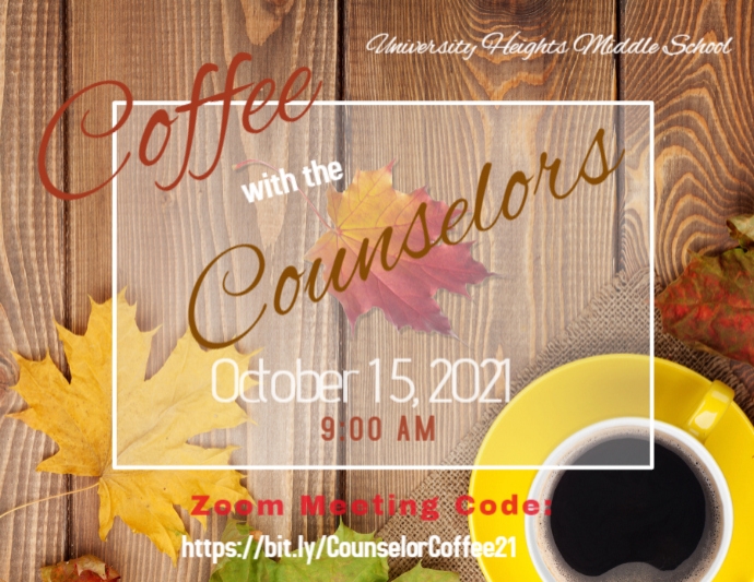 October coffee with the counselors | PosterMyWall