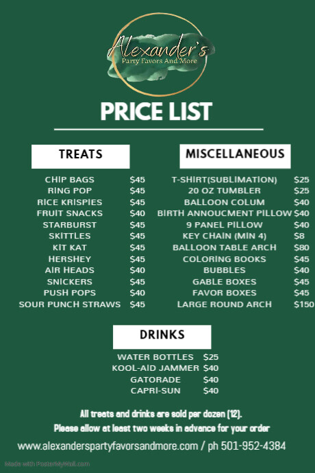 Copy of Multipurpose business price list template | PosterMyWall