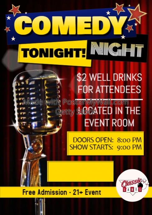 Comedy Show Flyer | PosterMyWall