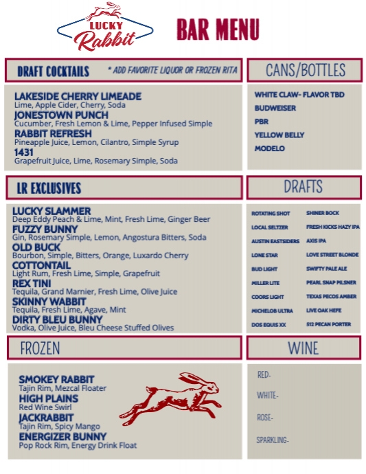 8x11 Bar Menu | PosterMyWall