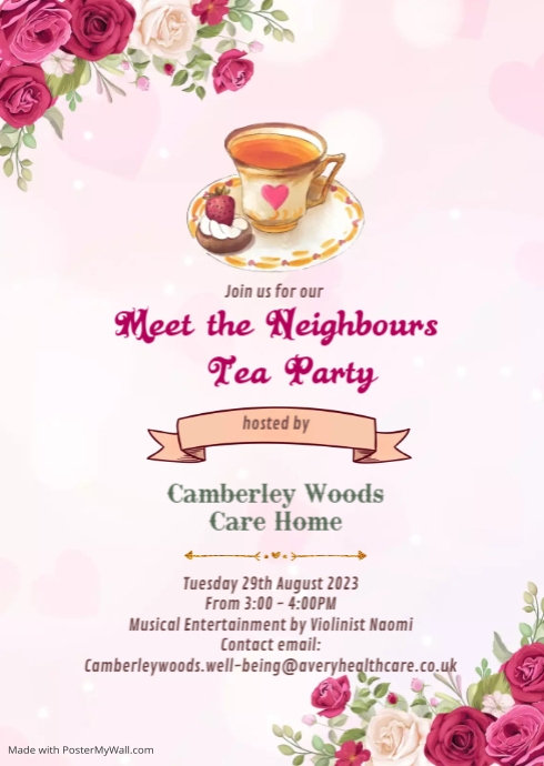 Valentine afternoon tea invitation | PosterMyWall