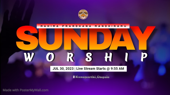 Sunday service thumbnail template | PosterMyWall