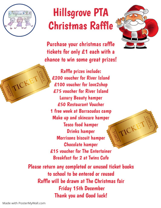 Christmas Raffle Fundraise Flyer Design (1) | PosterMyWall