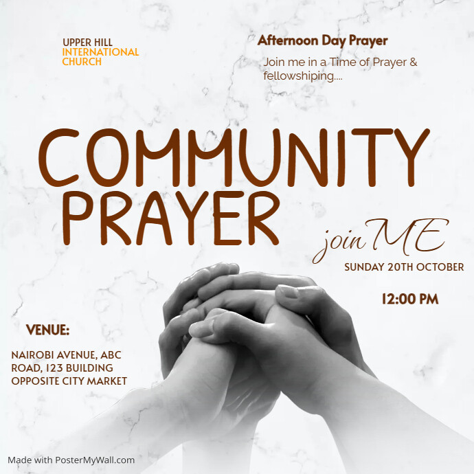 Family prayer service | PosterMyWall