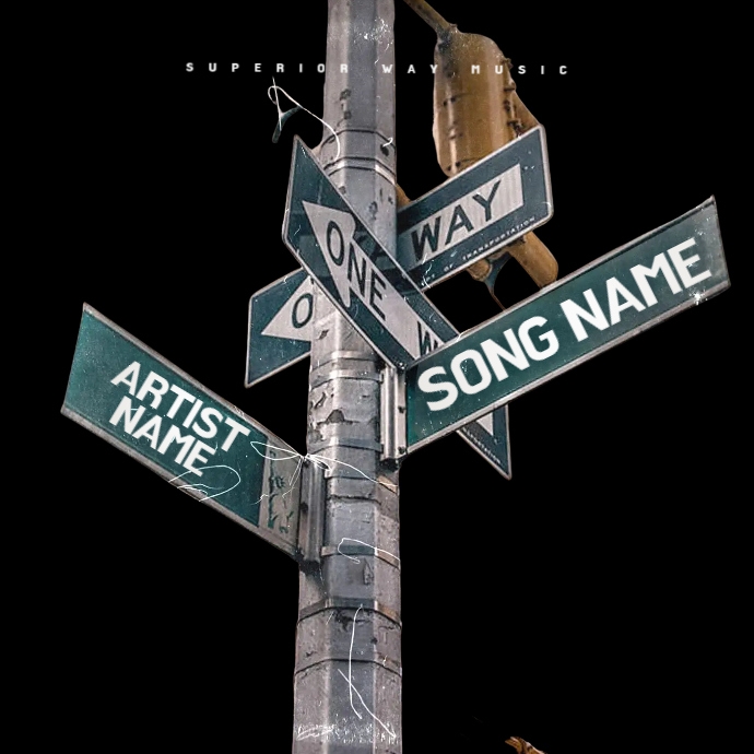 Street Sign rap mixtape cover art template | PosterMyWall