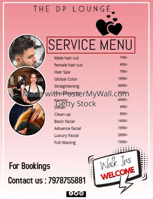 Copy of Copy of Copy of Barber Shop Service Menu Poster | PosterMyWall