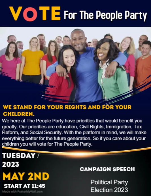 Campaign candidate template | PosterMyWall