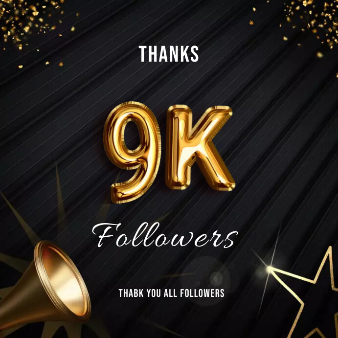 9k Followers Template | PosterMyWall