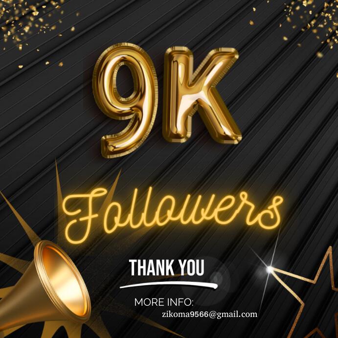 9k followers Template | PosterMyWall