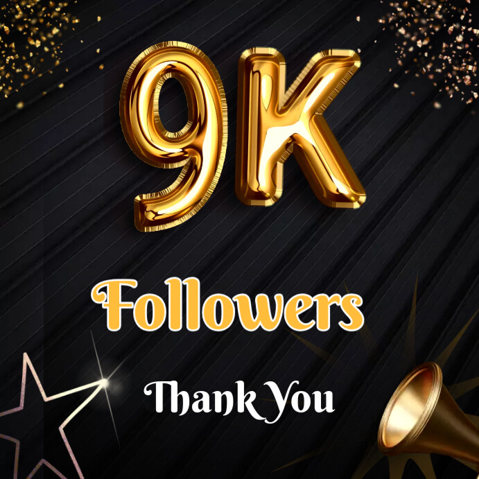 9k Followers Template | PosterMyWall