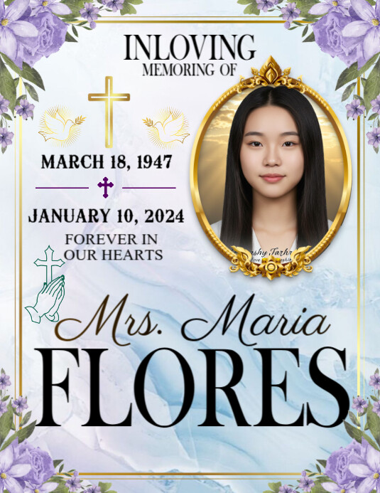 A Beautiful Life Remembered Forever Template | PosterMyWall