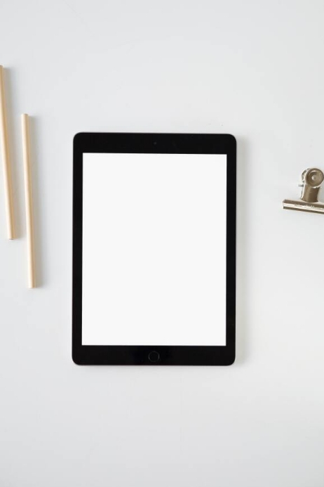 Copy of A blank tablet on a white surface | PosterMyWall