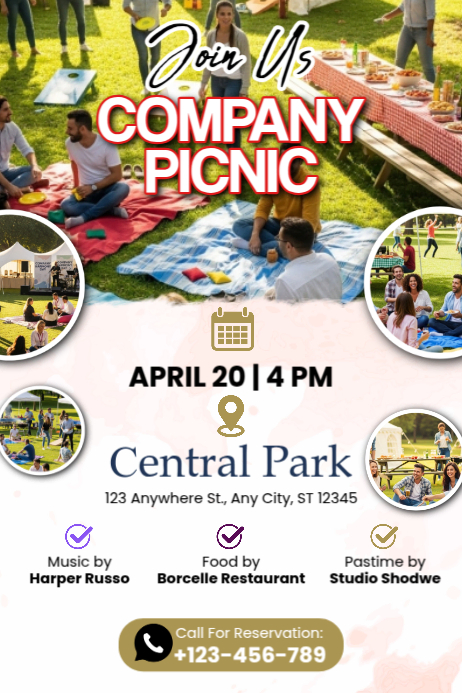A cheerful company picnic Template | PosterMyWall