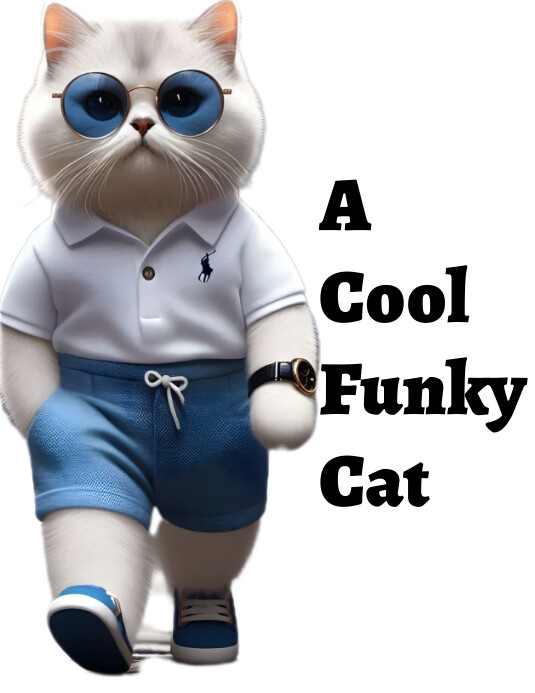 A Cool funky Cat Template | PosterMyWall