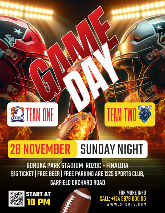 Copy of Football Game Day Flyer Template | PosterMyWall