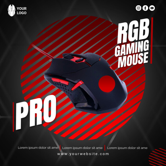 A gaming mouse design template | PosterMyWall