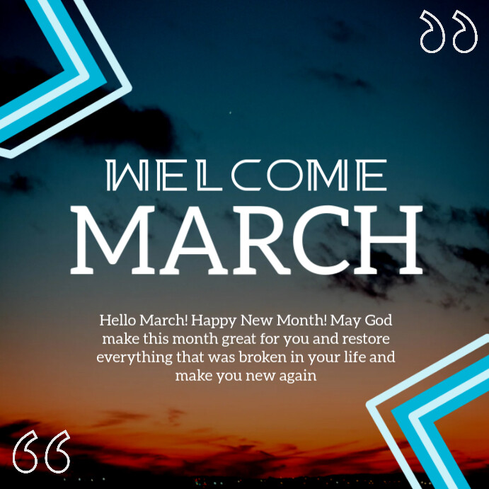 A Joyful Blue Quite Happy New Month Instagram Post Template | PosterMyWall