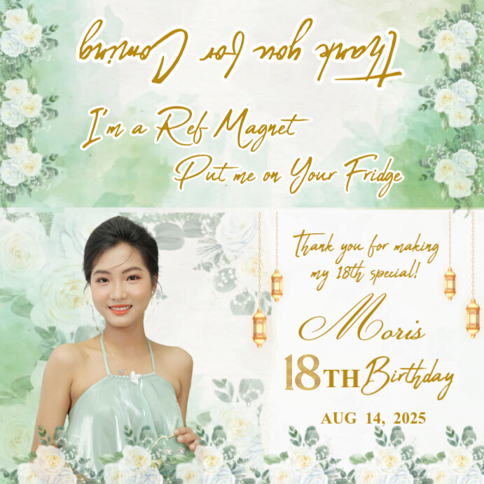 A Keepsake from Moris's 18th Birthday Template | PosterMyWall