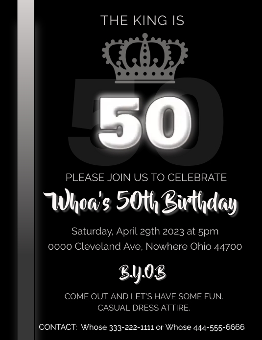 Plantilla de A King's Birthday | PosterMyWall