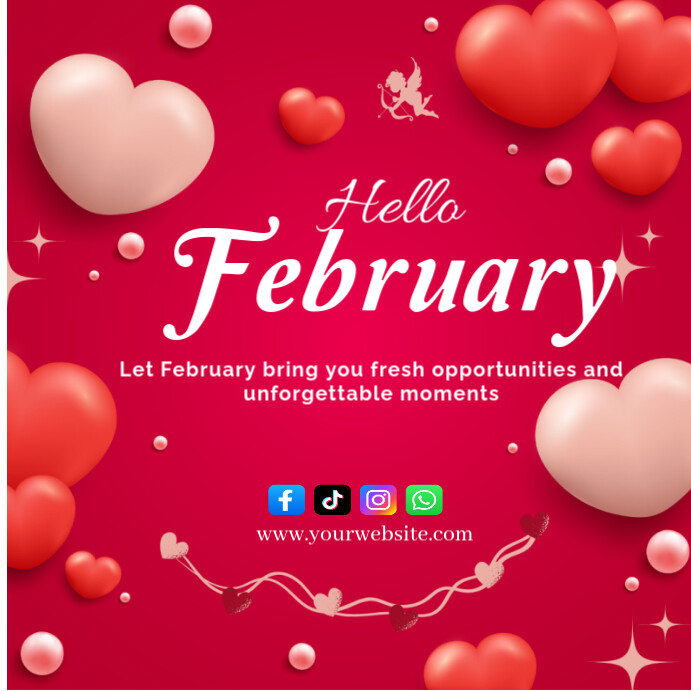 Copy of A Lovely White and Red February Valentine Quote | PosterMyWall