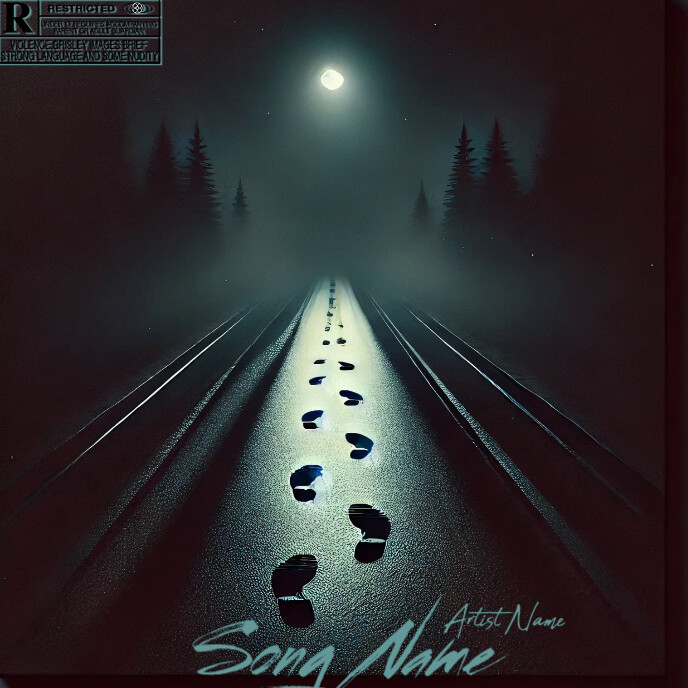 A Minimalist, Dark Song Cover Image With A Deep And Reflective Feel ...