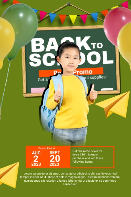 BACK TO SCHOOL POSTER Template | PosterMyWall