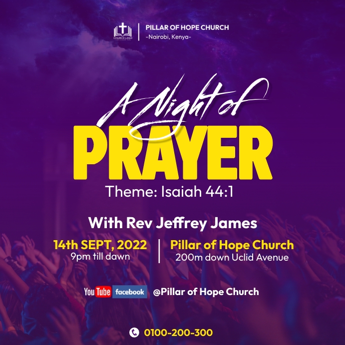 A night of prayer Template | PosterMyWall